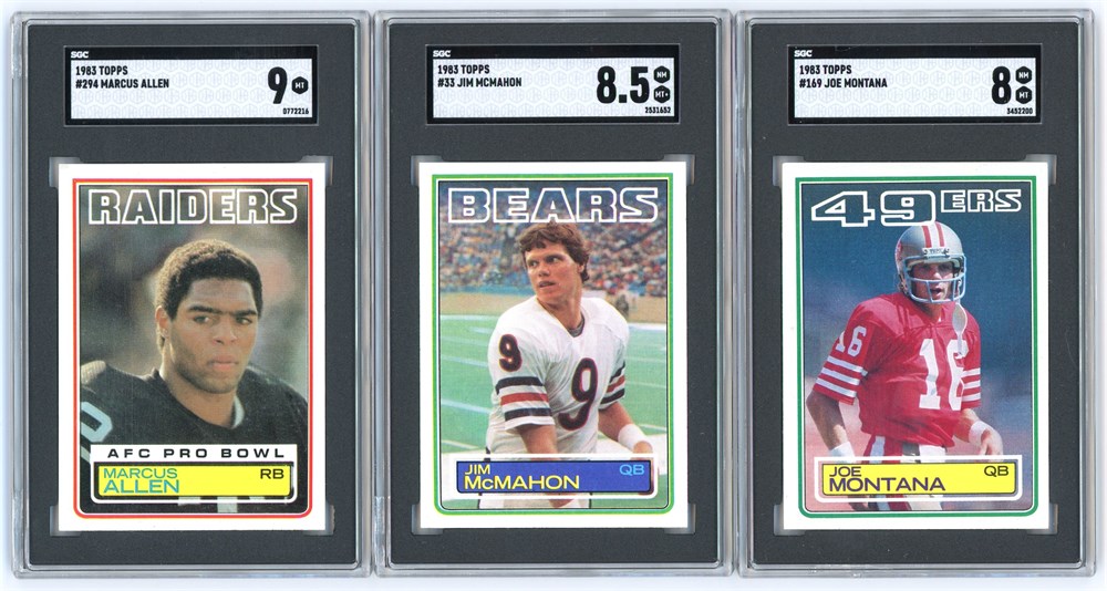 Collector Investor Auctions - 1983 Topps Football SGC Graded Lot (3) w ...
