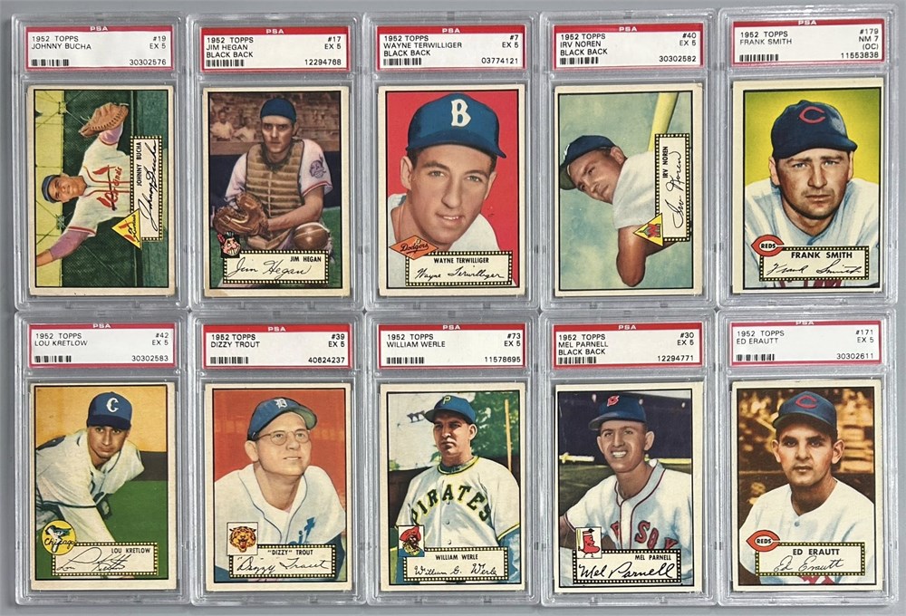 Collector Investor Auctions - 1952 Topps Avg PSA 5 Lot (27) w/ Berra ...