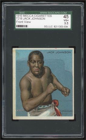 Collector Investor Auctions - 1910 T218 Mecca Jack Johnson Front View ...