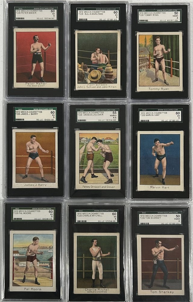 Collector Investor Auctions - 1910 T220 Mecca Champion Athlete and Prize Fighters Complete Set (50)