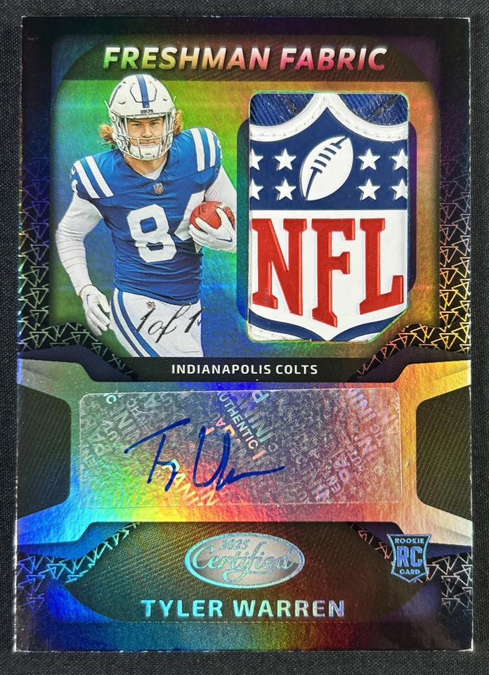 Collector Investor Auctions - 2025 Panini Certified 1/1 Tyler Warren ...
