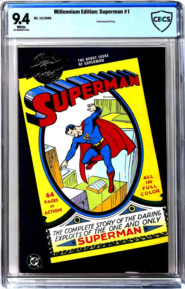 Collector Investor Auctions - Millennium Edition: Superman #1 CBCS 9.4 ...