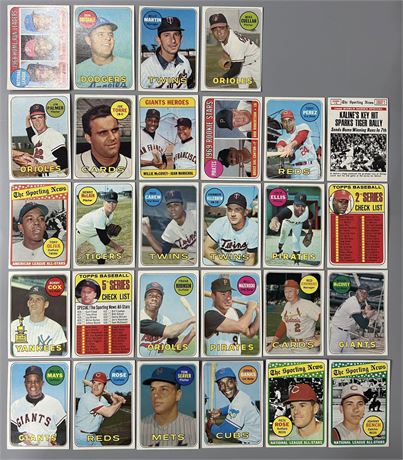Collector Investor Auctions - 1969 Topps Stars Lot (28) EX+ Avg