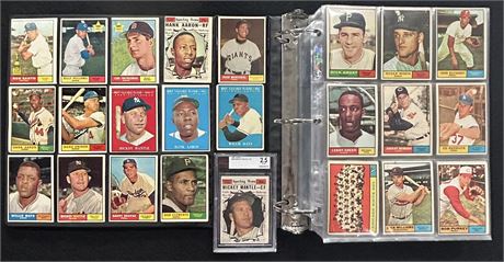 Collector Investor Auctions - 1961 Topps Complete Set In Binder AVG VG ...