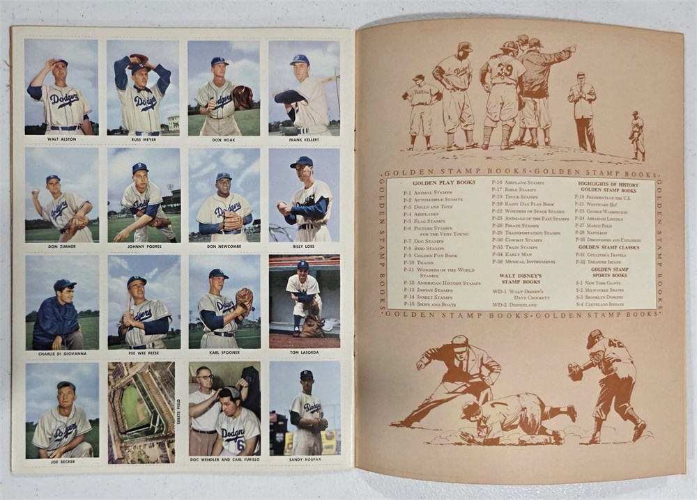 Collector Investor Auctions - 1955 Golden Stamp Book Brooklyn Dodgers ...