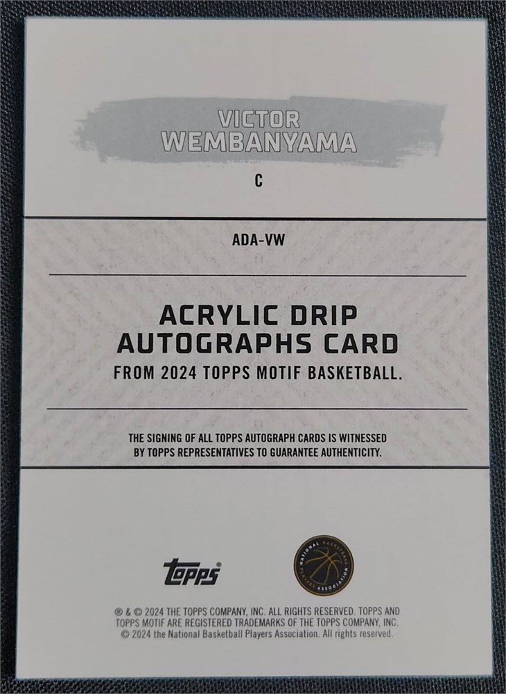 Collector Investor Auctions - 2024 Topps Victor Wembanyama RC Acylic ...