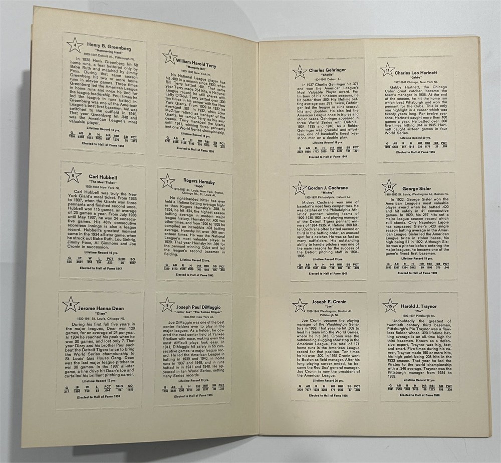 Collector Investor Auctions - 1961 Golden Press Complete Set (33) In-Tact Booklet w/ Ruth ...