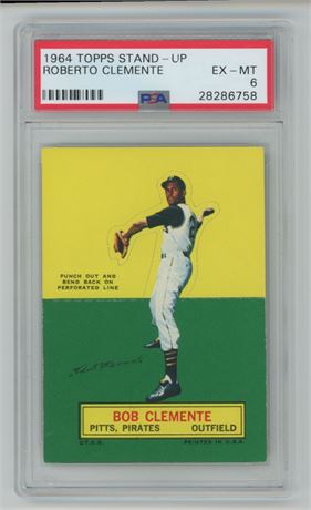 Collector Investor Auctions - 1964 Topps Stand-Up Roberto Clemente PSA ...