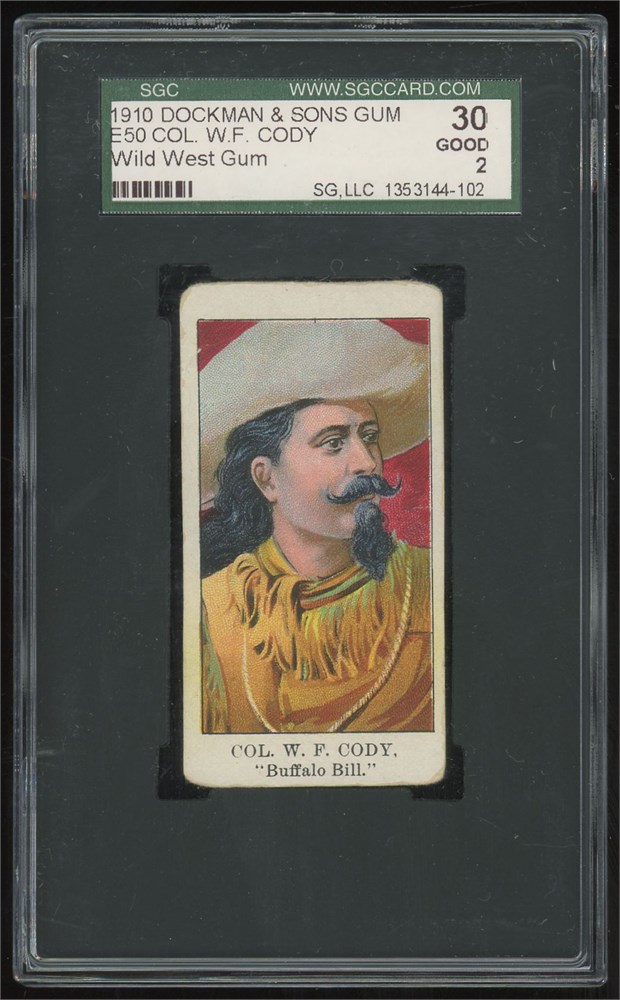 Collector Investor Auctions - 1910 E50 Dockman & Sons Wild West Gum Col ...