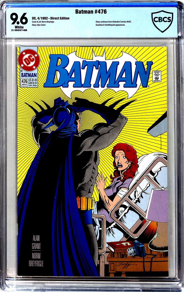 Collector Investor Auctions - Batman #476 (1992) Direct Edition CBCS 9. ...