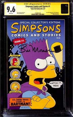 Collector Investor Auctions - Simpsons Comics and Stories #1 CGC 9.6 ...