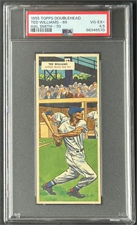 Collector Investor Auctions - 1955 Topps Doubleheaders Ted Williams PSA ...