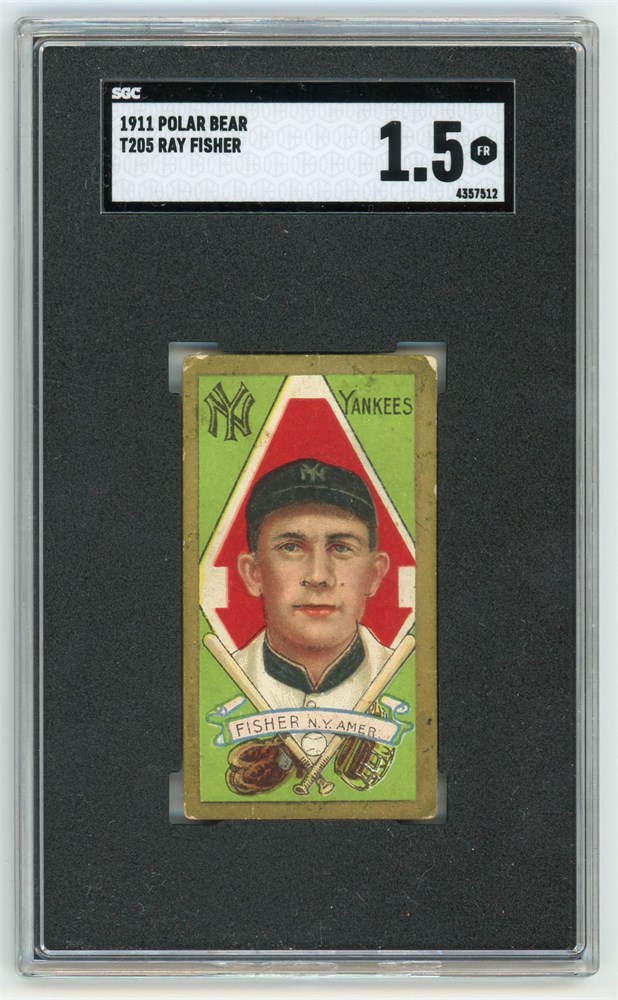 Collector Investor Auctions - 1911 T205 Polar Bear Ray Fisher SP SGC 1. ...