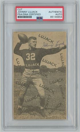 Collector Investor Auctions - Johnny Lujack Cut (Newspaper) Auto PSA ...