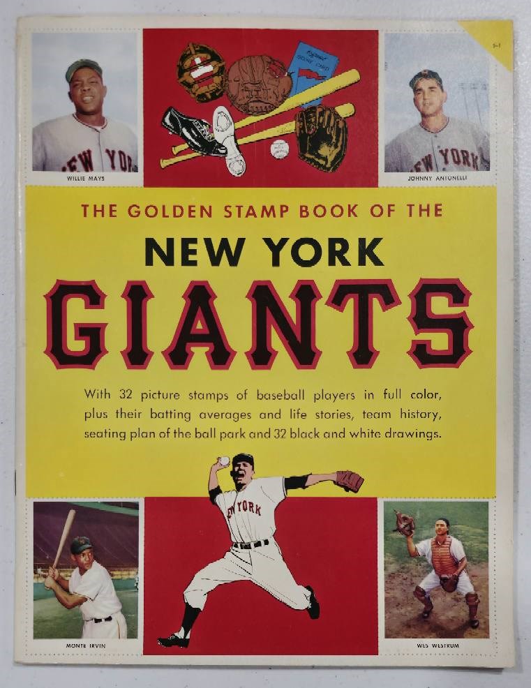 Collector Investor Auctions - 1955 Golden Stamp Book New York Giants w ...