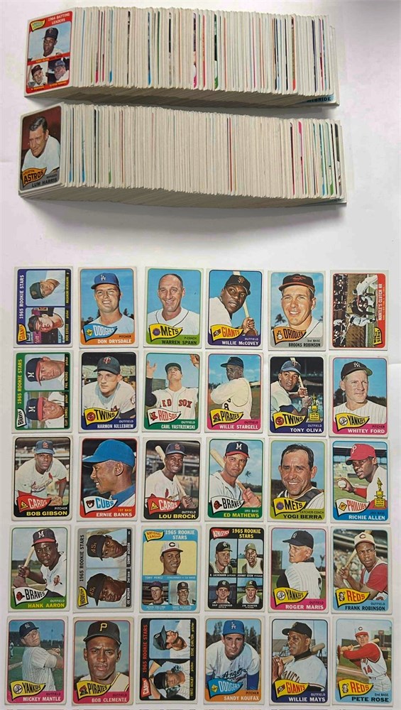 Collector Investor Auctions - 1965 Topps Baseball Complete Set (1-598 ...