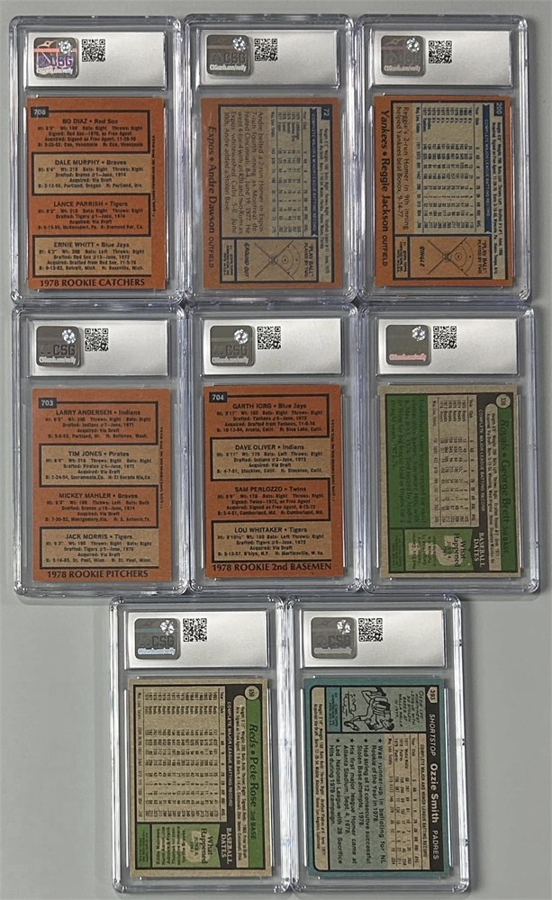 Collector Investor Auctions - 1978-80 Topps CSG Graded Star Lot (8) w/ Jackson, Morris, Murphy ...