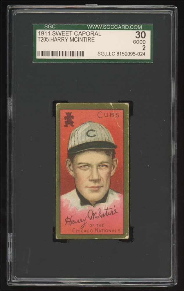 Collector Investor Auctions - T205 Sweet Caporal Harry Mcintire SGC 2 GOOD