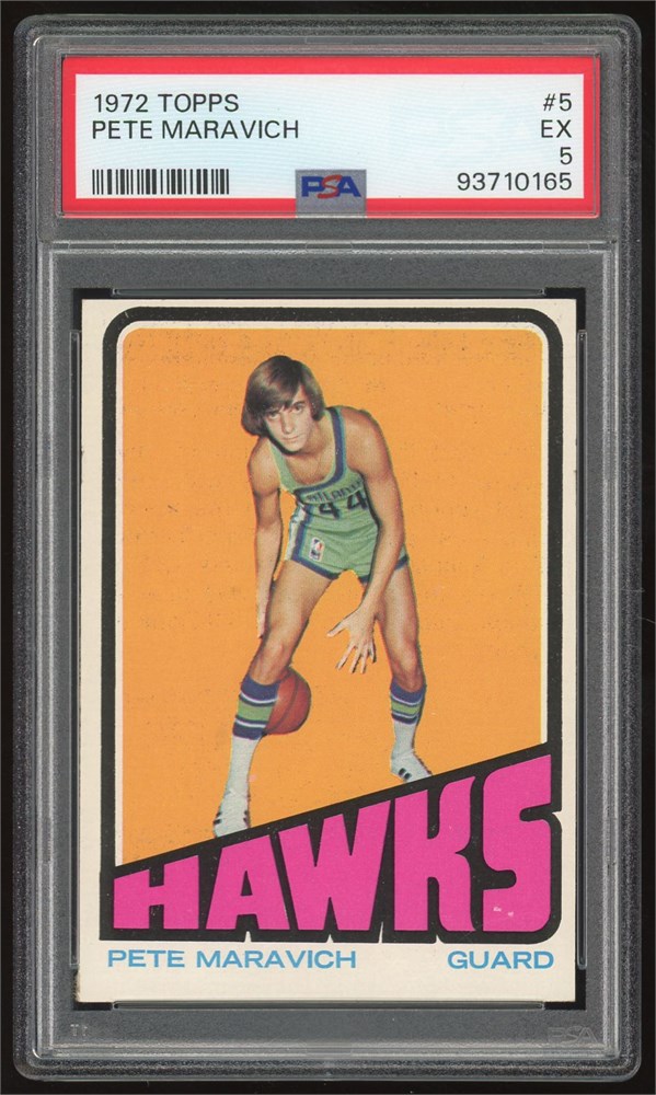 Collector Investor Auctions - 1972 Topps #5 Pete Maravich PSA 5 EX