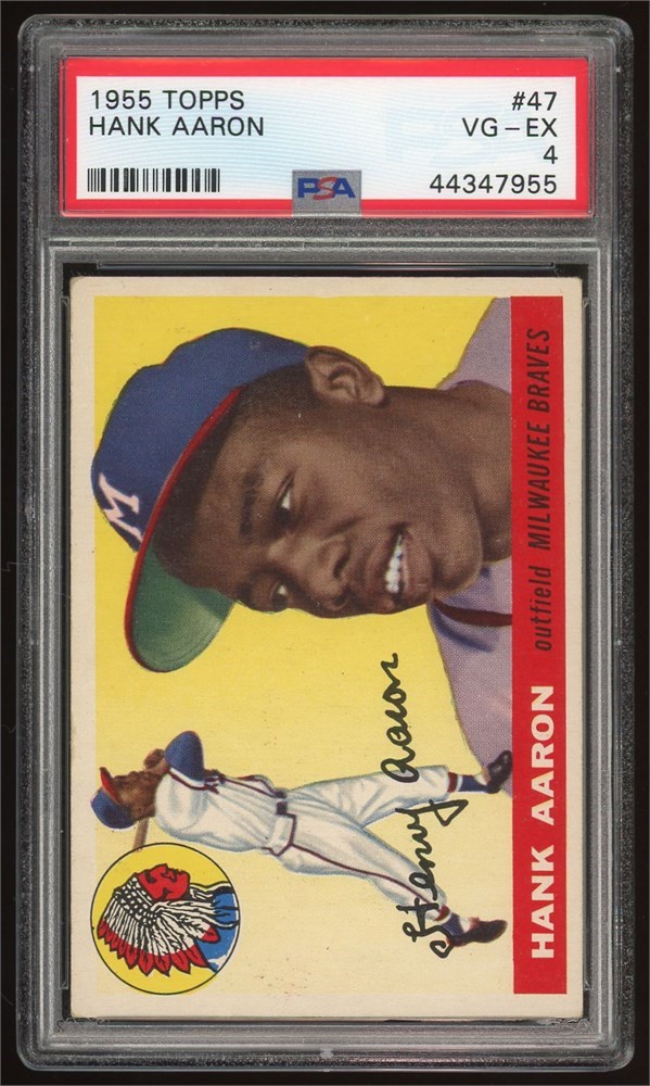 Collector Investor Auctions - 1955 Topps #47 Hank Aaron PSA 4 VGEX ...