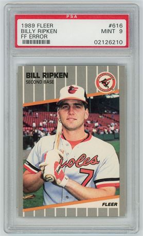Collector Investor Auctions - 1989 Fleer #616 Billy Ripken FF Error PSA ...