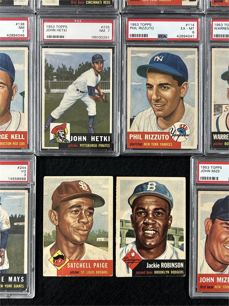 Collector Investor Auctions - 1953 Topps Baseball Complete Set (1-280) w/ 35 PSA EX-EXMT Avg See ...