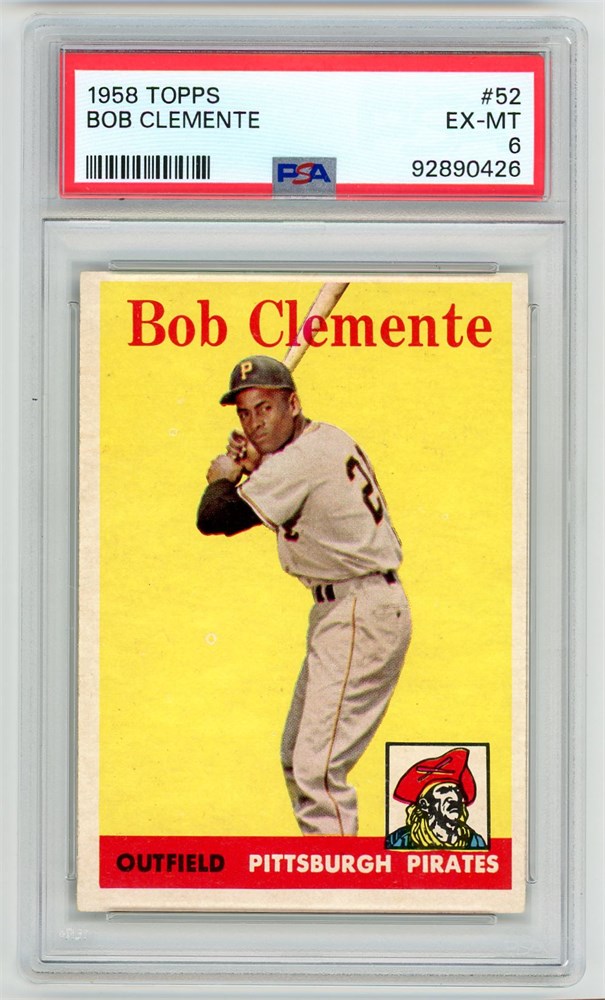 Collector Investor Auctions - 1958 Topps #52 Roberto Clemente PSA 6 EXMT