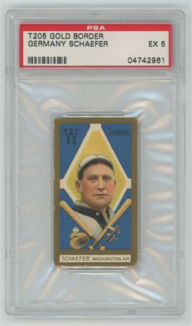 Collector Investor Auctions - 1911 T205 Hassan Germany Schaefer PSA 5 EX