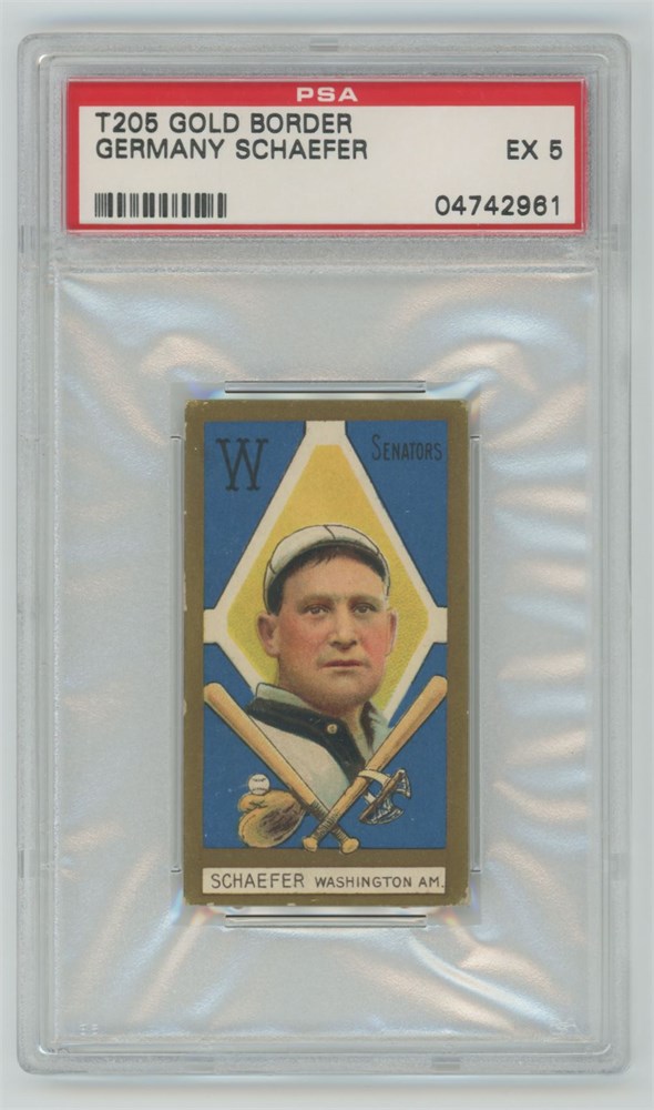 Collector Investor Auctions - 1911 T205 Hassan Germany Schaefer PSA 5 EX