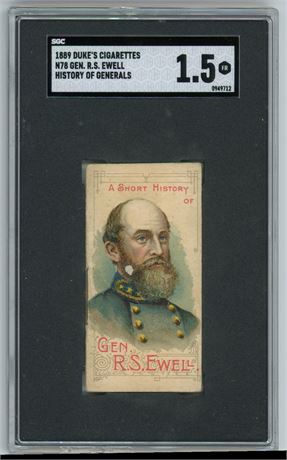 Collector Investor Auctions - 1889 N78 Duke's General R S Ewell History ...